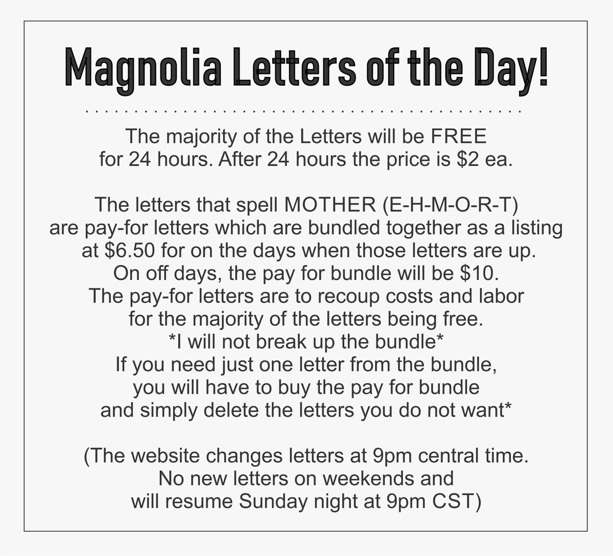 I MAGNOLIA Letter T2023 – Thelander Designs