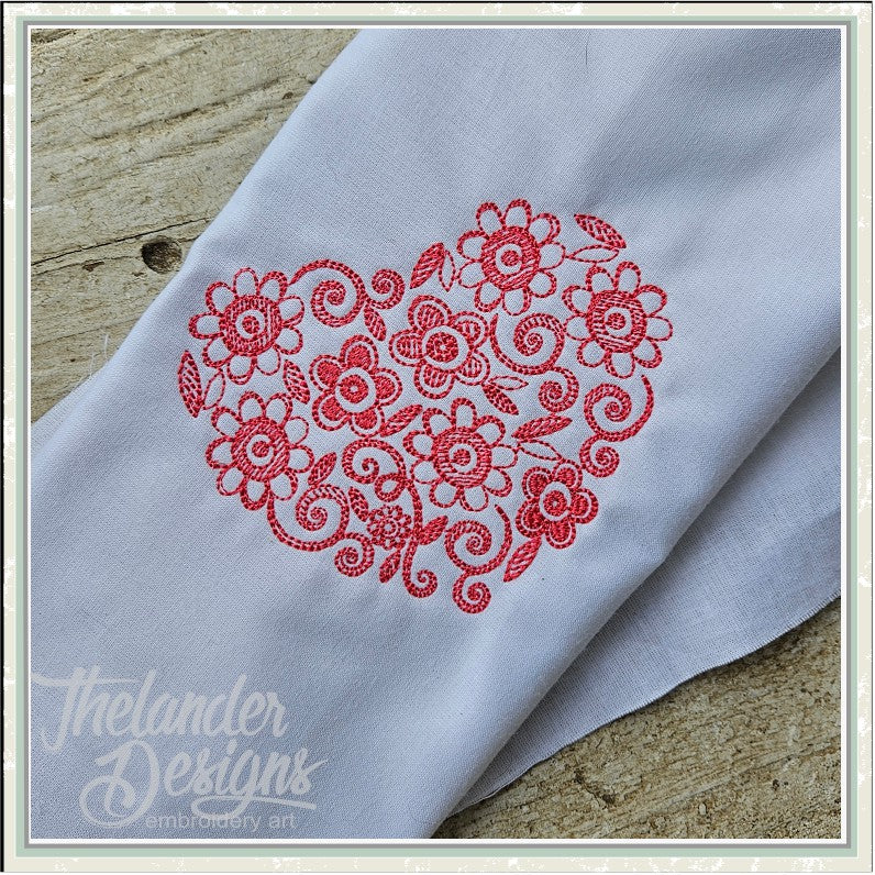 T2015 Flower Heart Sketch – Thelander Designs