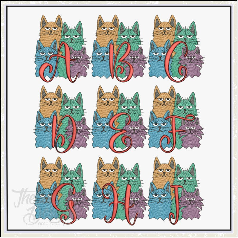 3 Inch QUIRKY CAT Letters A-Z T1971 – Thelander Designs