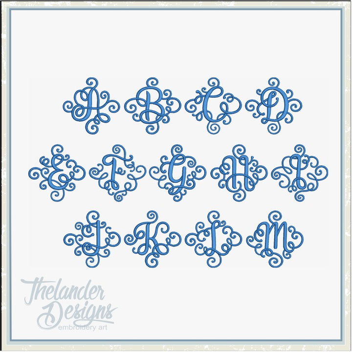 Two inch TWIRLS Alphabet T1943 – Thelander Designs