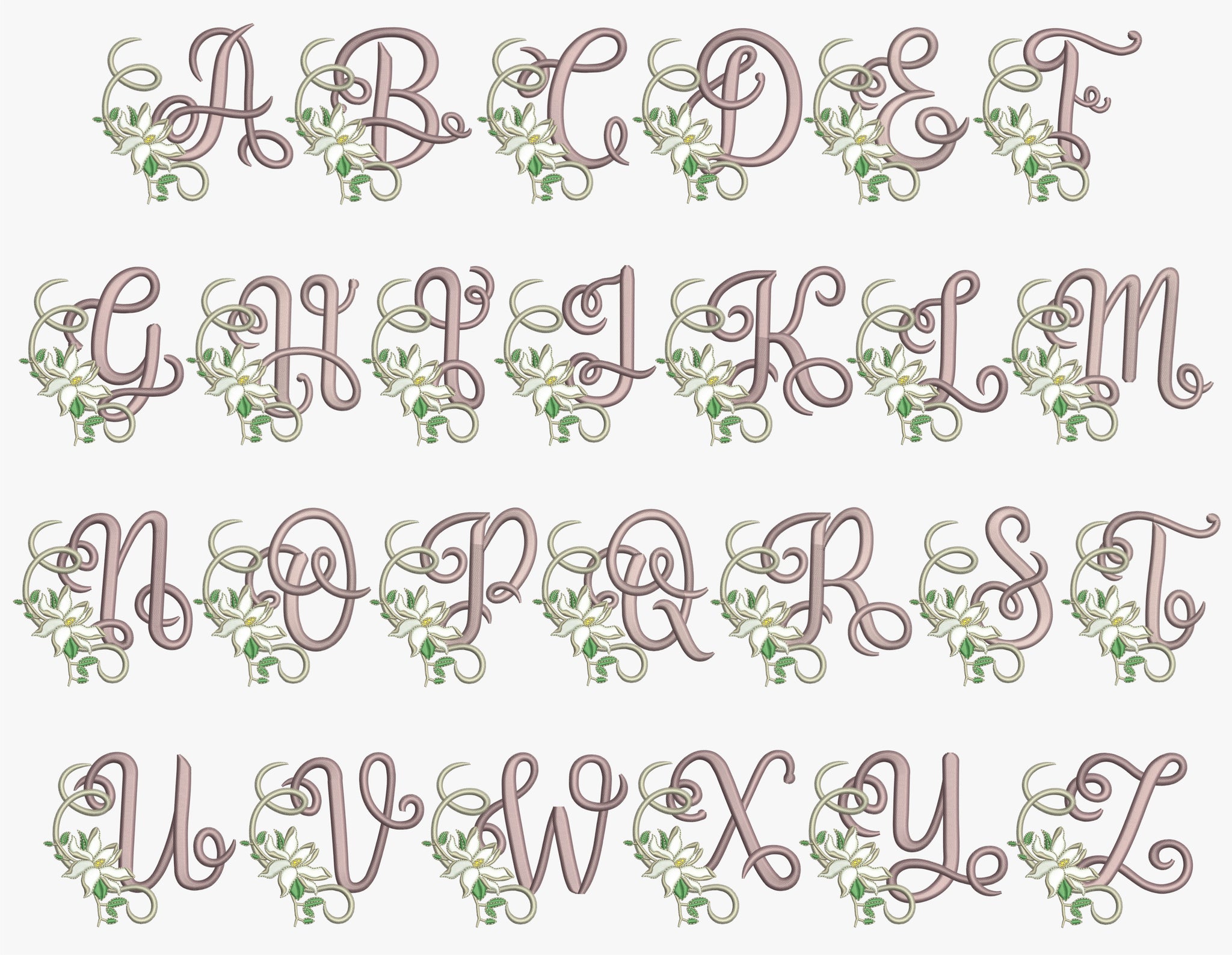 3 inch Magnolia Letters A-Z T2023 – Thelander Designs