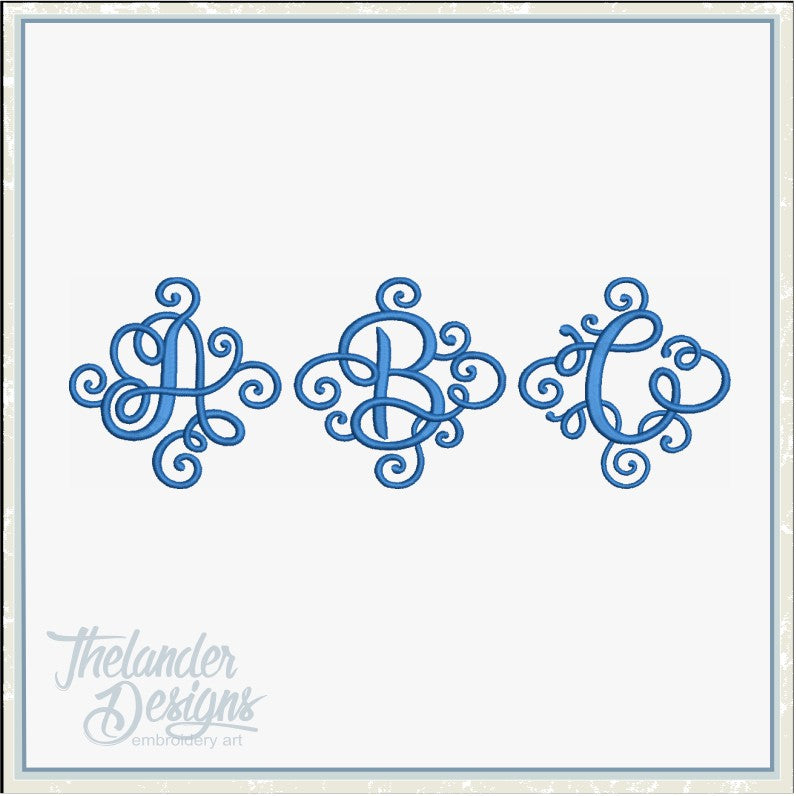 FIVE inch TWIRLS Alphabet T1943 – Thelander Designs