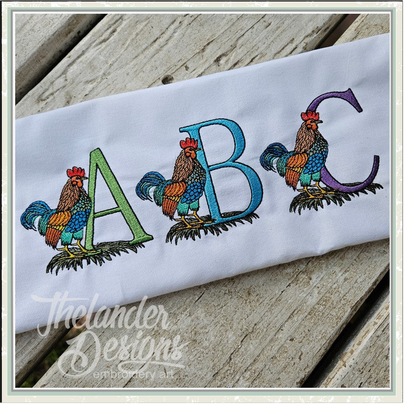 4 Inch Rooster A-Z Letters T2028 – Thelander Designs