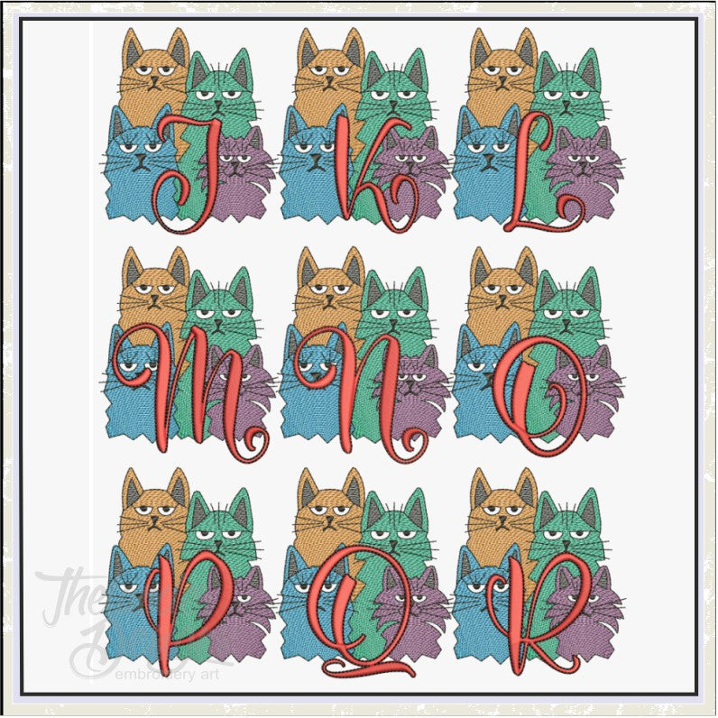 4 Inch QUIRKY CAT Letters A-Z T1971 – Thelander Designs
