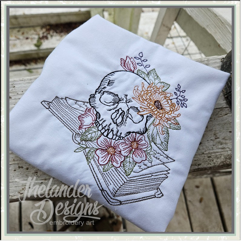 T1975 Gothic Skull Sketch – Thelander Designs