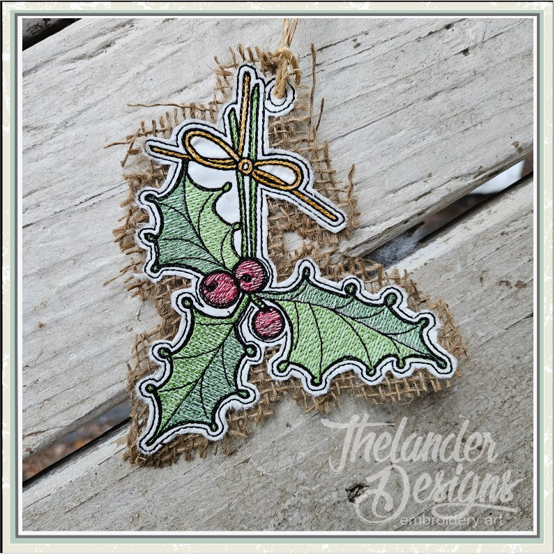 T1988 Sketch Holly Ornament – Thelander Designs