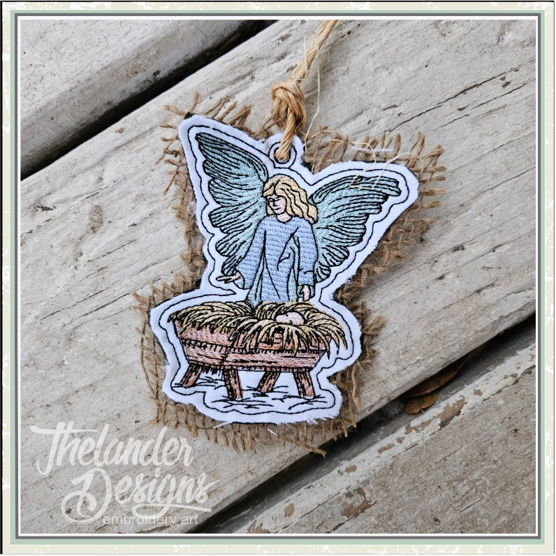 T2002 Blessed Manger Sketch Ornament – Thelander Designs