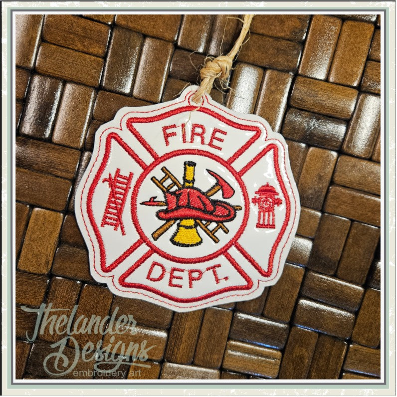 T2003 Fireman Shield Ornament – Thelander Designs