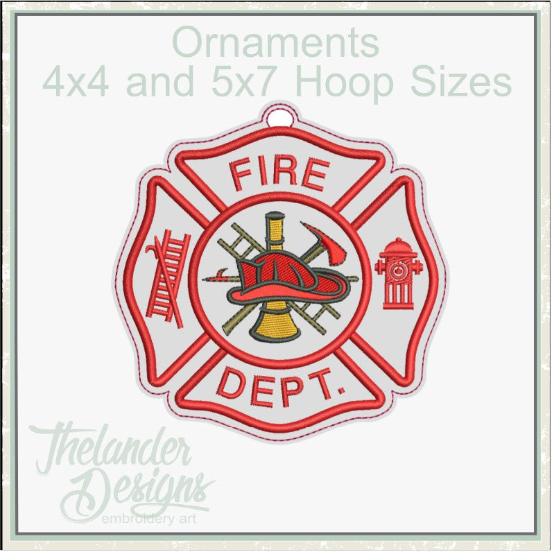 T2003 Fireman Shield Ornament – Thelander Designs