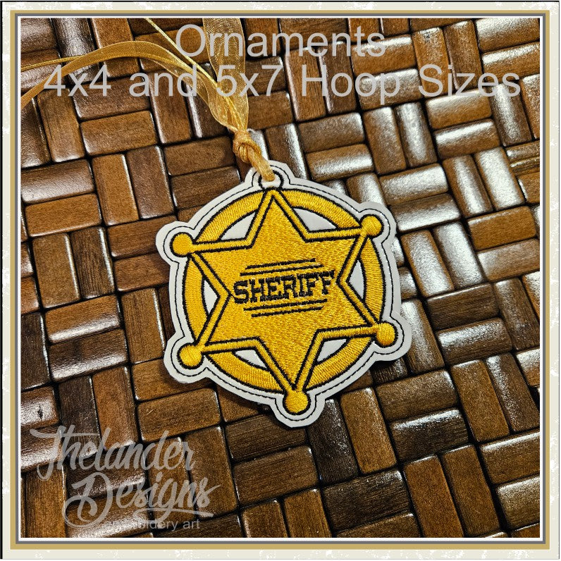 T2008 Sheriff Badge Ornament – Thelander Designs