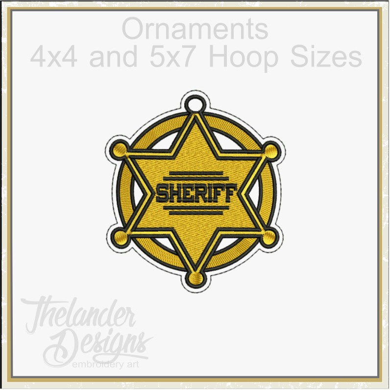T2008 Sheriff Badge Ornament – Thelander Designs
