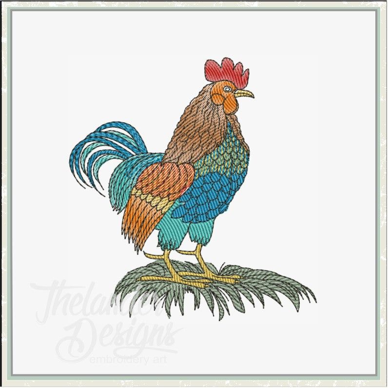 T2029 Sketch Rooster – Thelander Designs