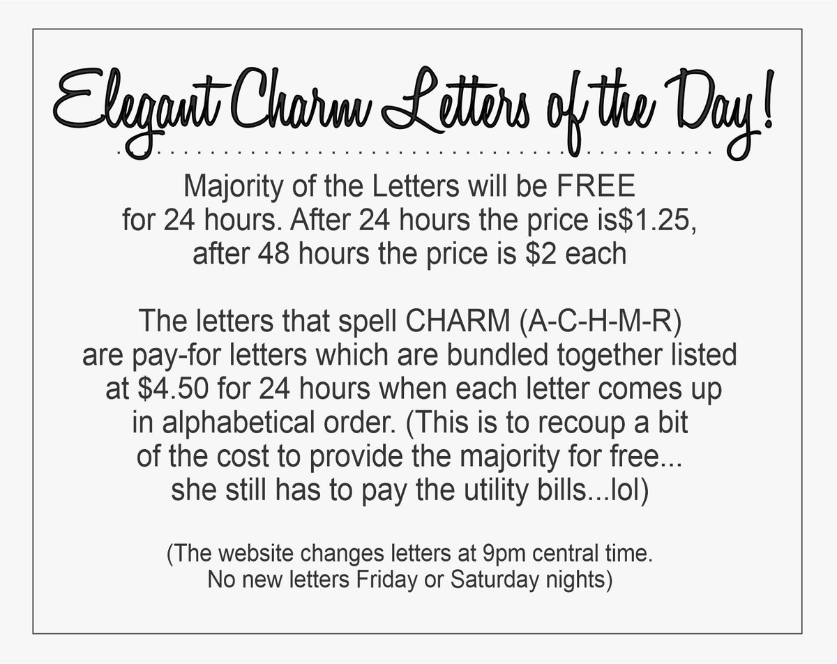 F Elegant Charm Letter – Thelander Designs