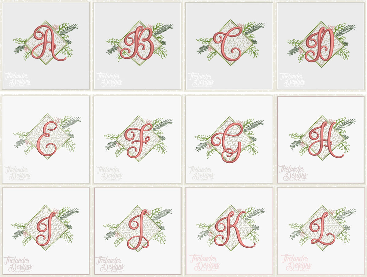 3x3 Diamond A-Z Letters T1872 – Thelander Designs