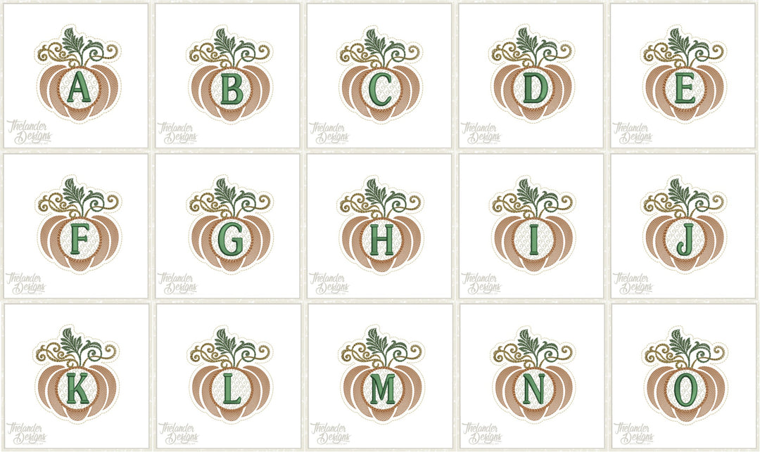 3x3 Autumn A-Z Letters T1868 – Thelander Designs
