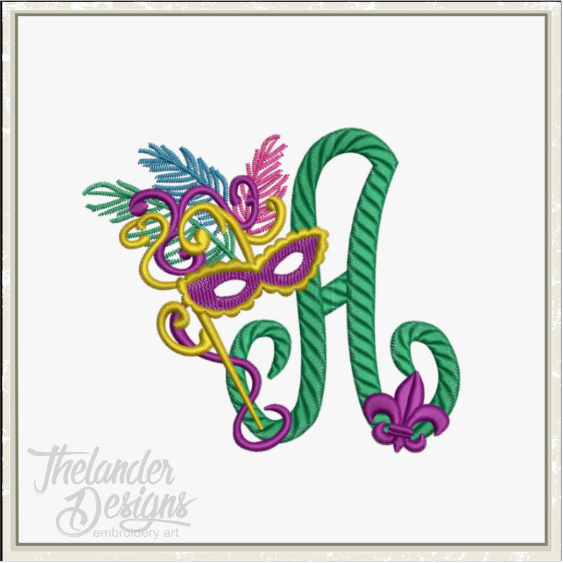 5 inch Masquerade A-Z Letters T1916 – Thelander Designs