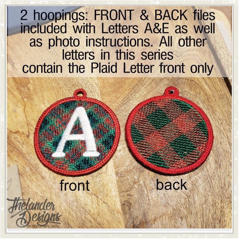 C Plaid Letter T1870 – Thelander Designs