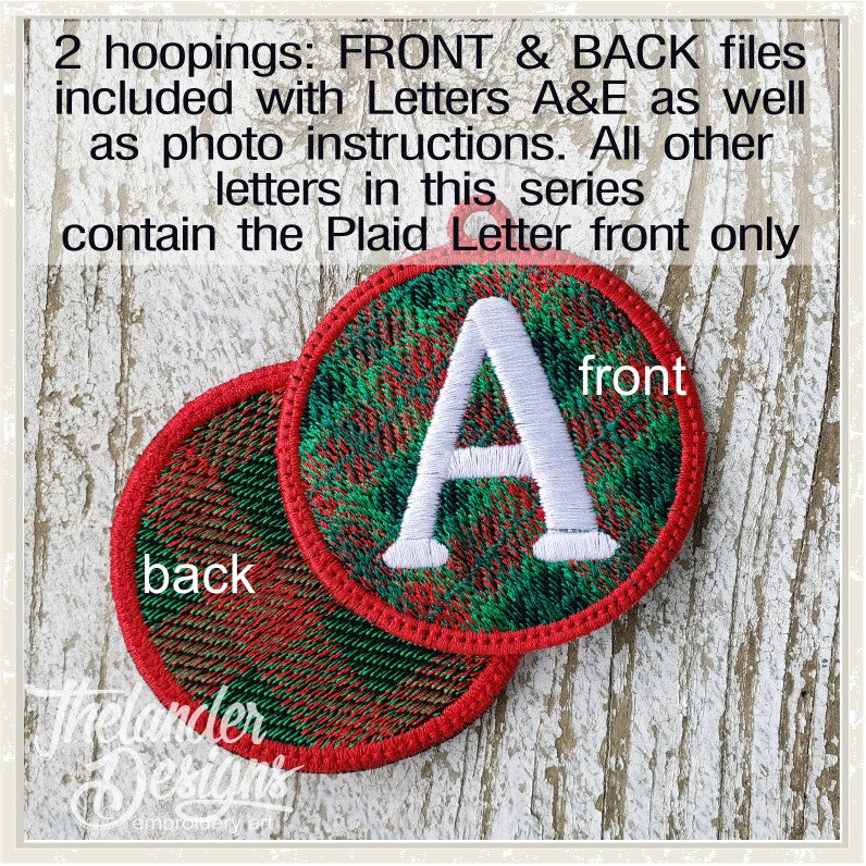 E Plaid Letter T1870 – Thelander Designs