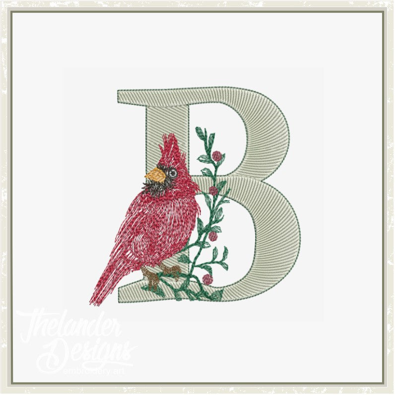 B Cardinal Letter T1898 – Thelander Designs