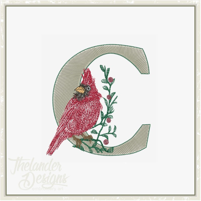 C Cardinal Letter T1898 – Thelander Designs