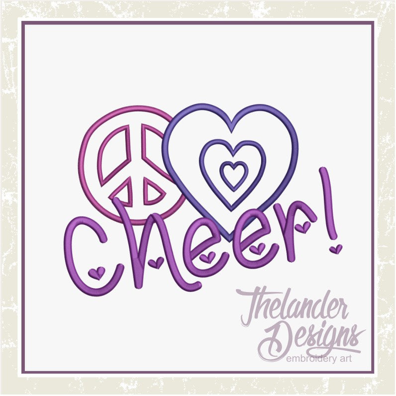 GG1200 Peace Heart Cheer – Thelander Designs