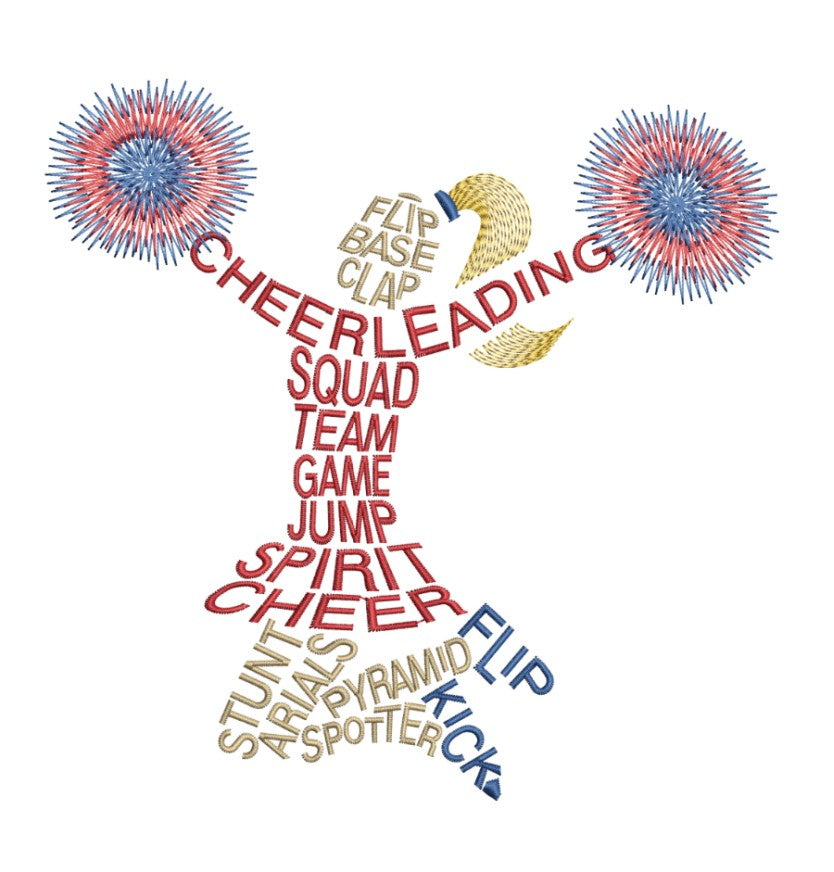 GG1974 Cheerleader Word Art – Thelander Designs