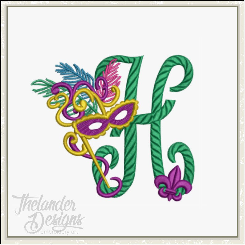 H Masquerade Letter T1916 – Thelander Designs