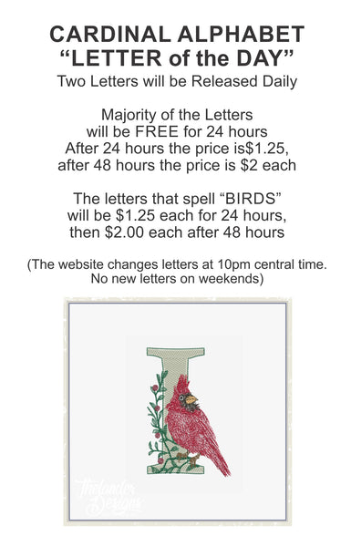 I Cardinal Letter T1898 – Thelander Designs