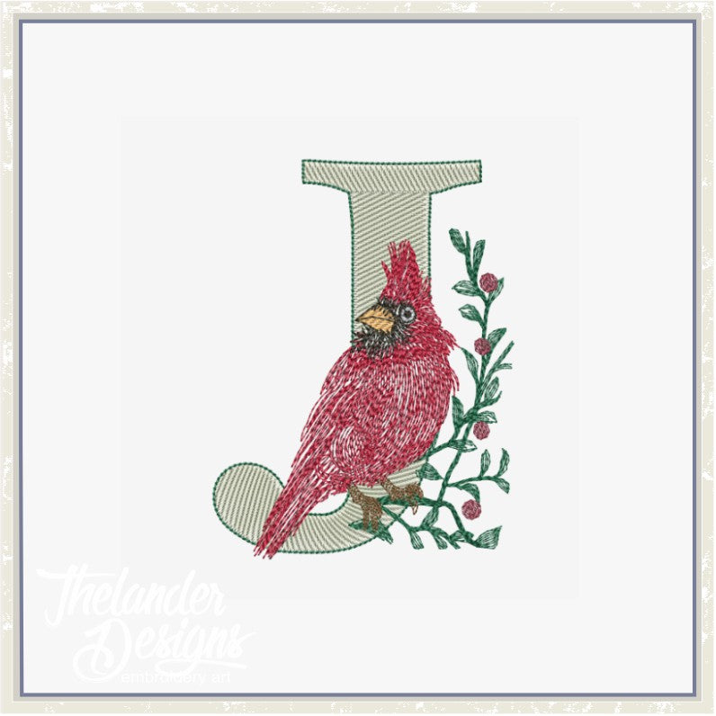 J Cardinal Letter T1898 – Thelander Designs