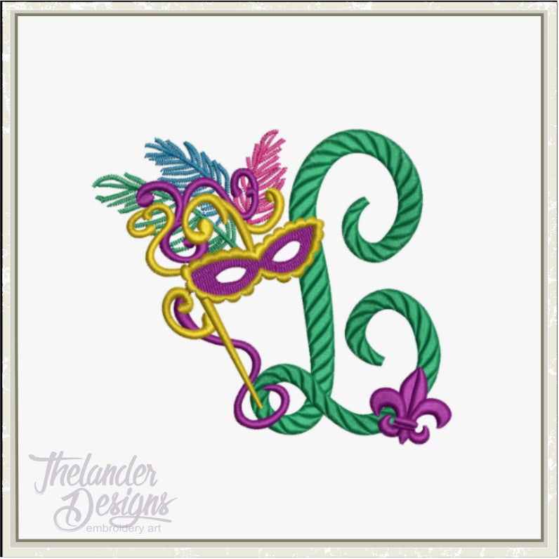 L Masquerade Letter T1916 – Thelander Designs