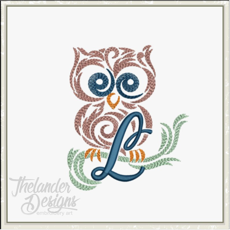 L Owl Letter T1909 – Thelander Designs