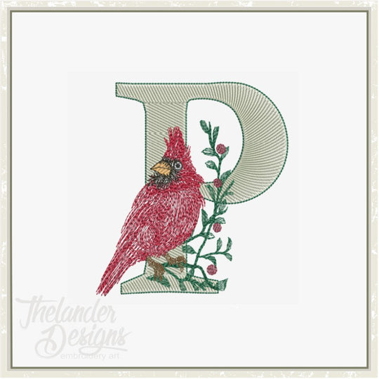 P Cardinal Letter T1898 – Thelander Designs