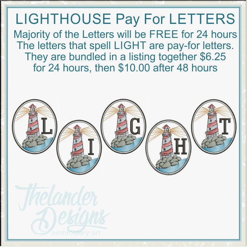 Pay For LIGHTHOUSE Letters BUNDLED T1939 – Thelander Designs