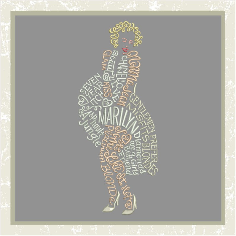 T1092 Marilyn Word Art – Thelander Designs