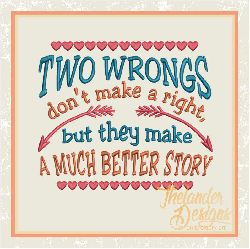 T1146 Two Wrongs – Thelander Designs