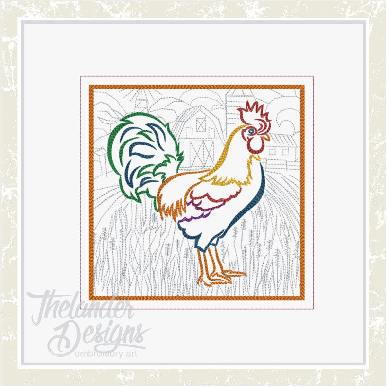 T1754 Rooster Block 1 – Thelander Designs