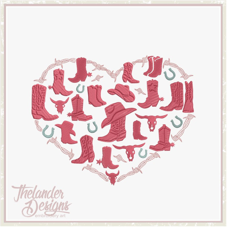 T1805 Boot Heart – Thelander Designs