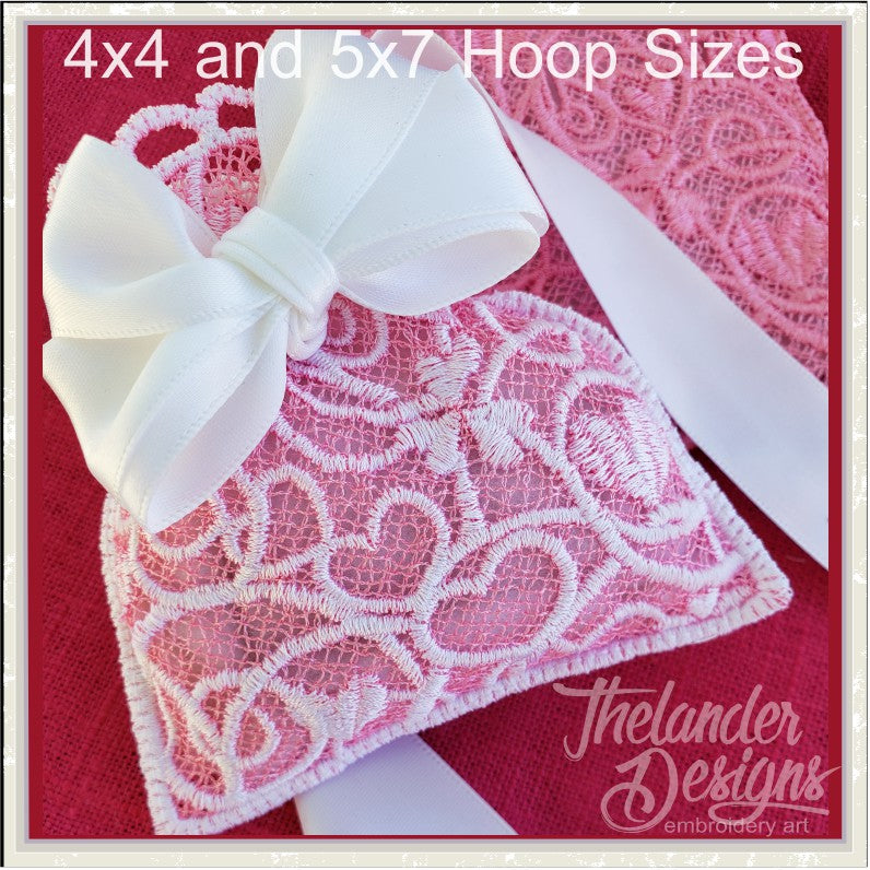 T1907 Valentine Lace Sachet – Thelander Designs
