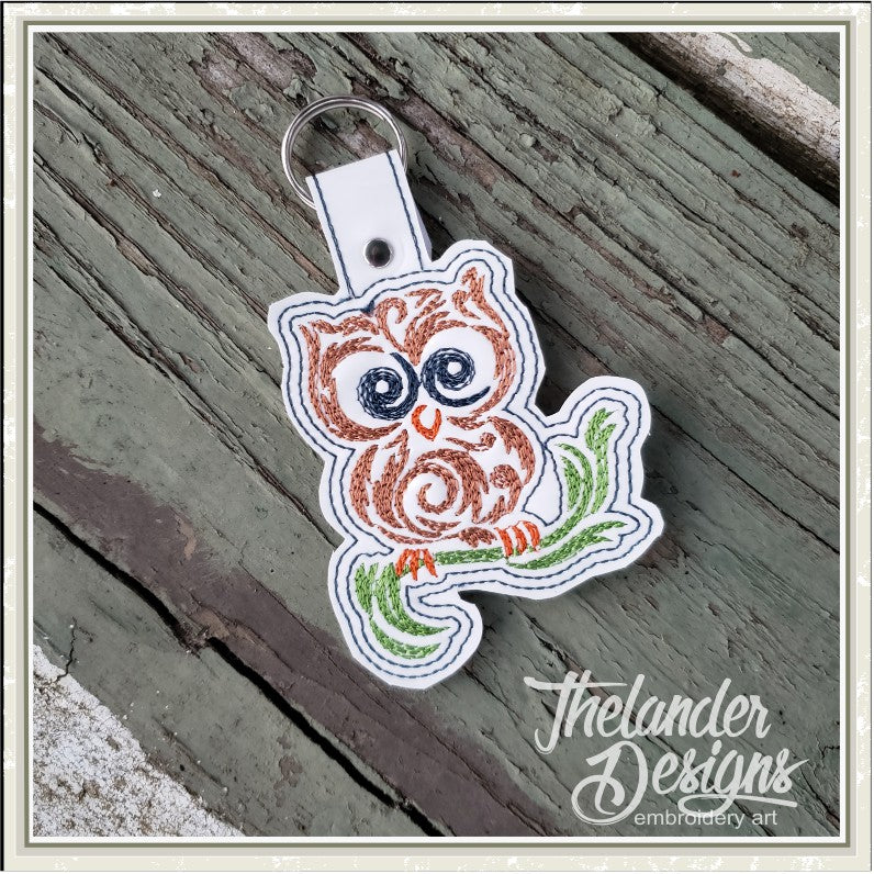 T1911 Sketch Owl Pull Snap Tabs – Thelander Designs