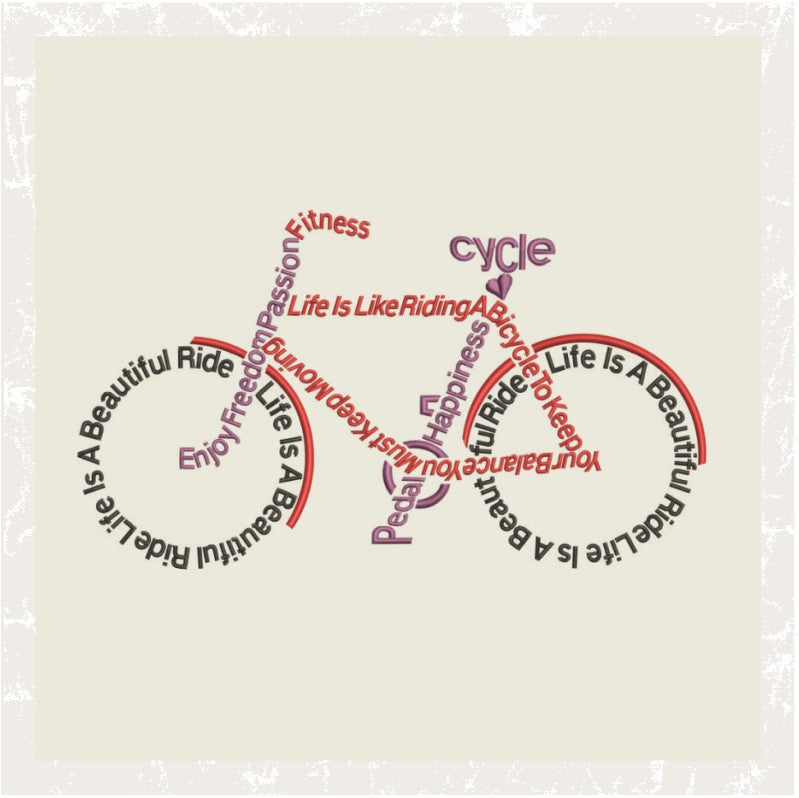TD1701 Bicycle Word Art – Thelander Designs