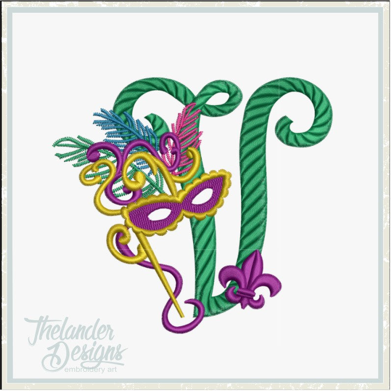 V Masquerade Letter T1916 – Thelander Designs