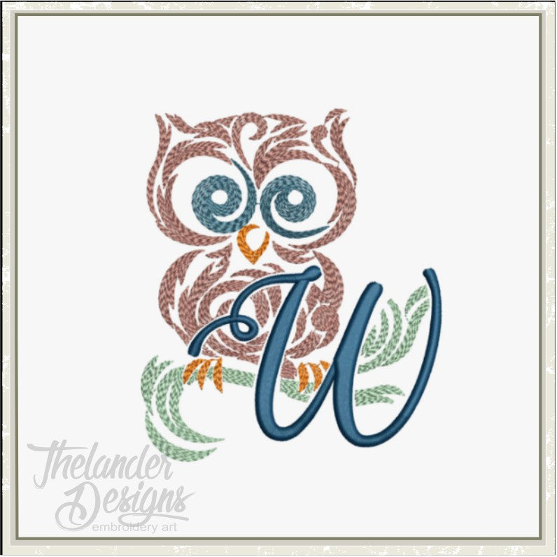 W Owl Letter T1909 – Thelander Designs