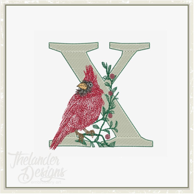 X Cardinal Letter T1898 – Thelander Designs