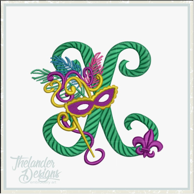 X Masquerade Letter T1916 – Thelander Designs