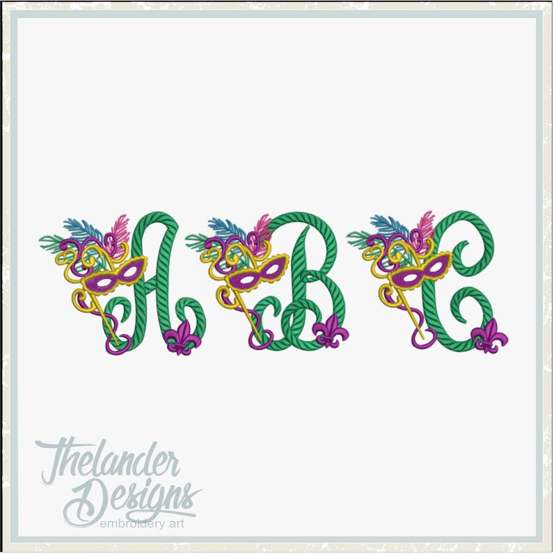 3 inch Masquerade A-Z Letters T1916 – Thelander Designs
